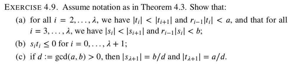 EXERCISE 4.9. Assume notation as in Theorem 4.3. Show | Chegg.com