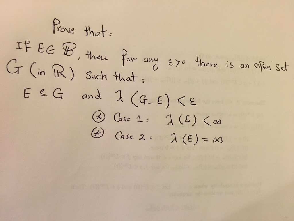 Solved Prove that = If E B, then for any epsilon degree | Chegg.com