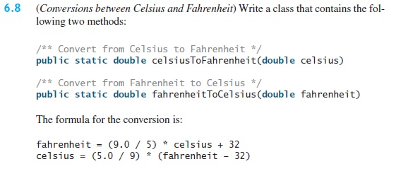 Solved 6.8 (Conversions between Celsius and Fahrenheit) | Chegg.com