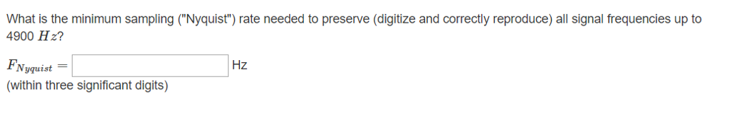 Solved What is the minimum sampling ("Nyquist") rate needed | Chegg.com
