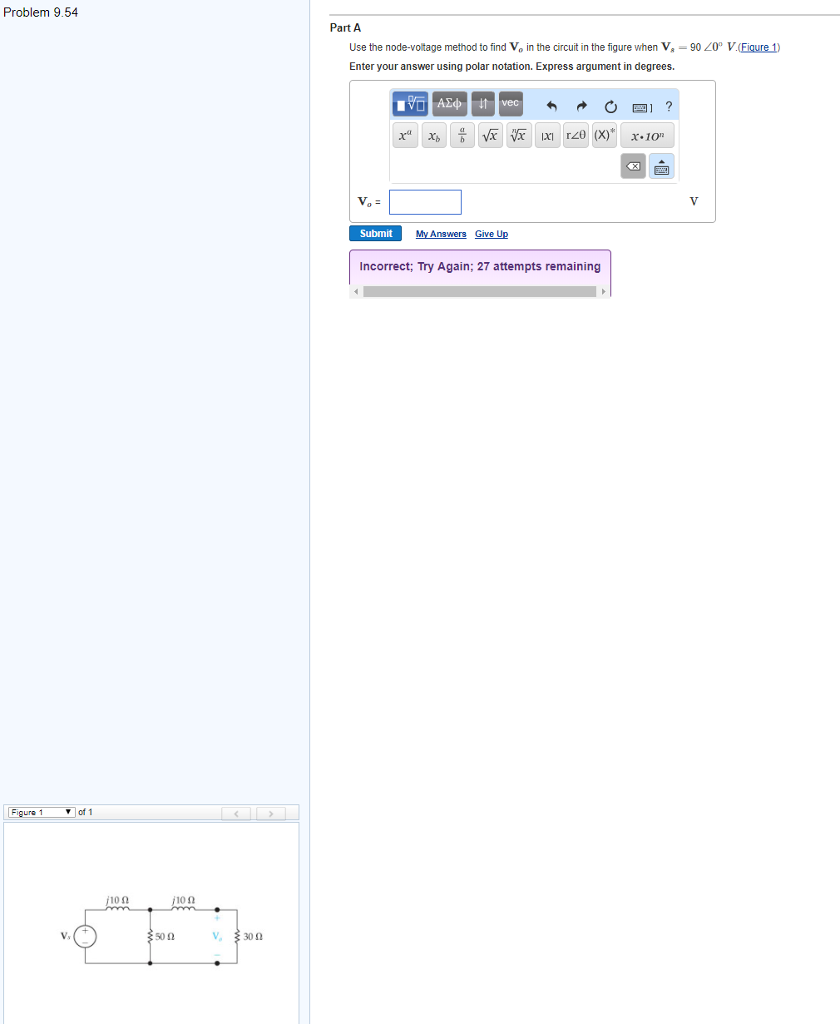 Solved Problem 954 Part A Use The Node Voltage Method To 