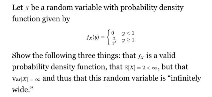 Solved Let x be a random variable with probability density | Chegg.com