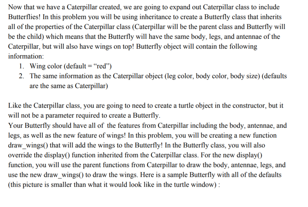 In this problem you will be creating a Caterpillar | Chegg.com