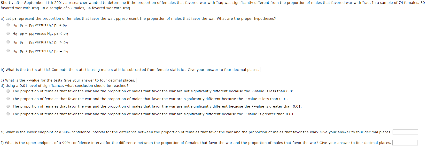 Shortly after September 11th 2001, a researcher | Chegg.com
