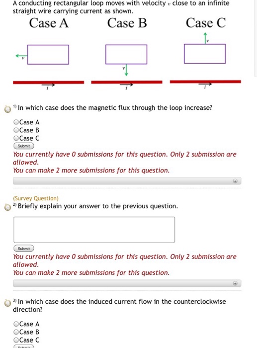 Solved A conducting rectangular loop moves with velocity | Chegg.com