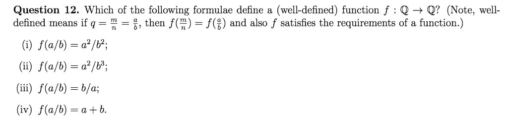 Solved Which of the following formulae define a | Chegg.com