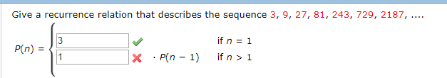 Solved Give a recurrence relation that describes the | Chegg.com
