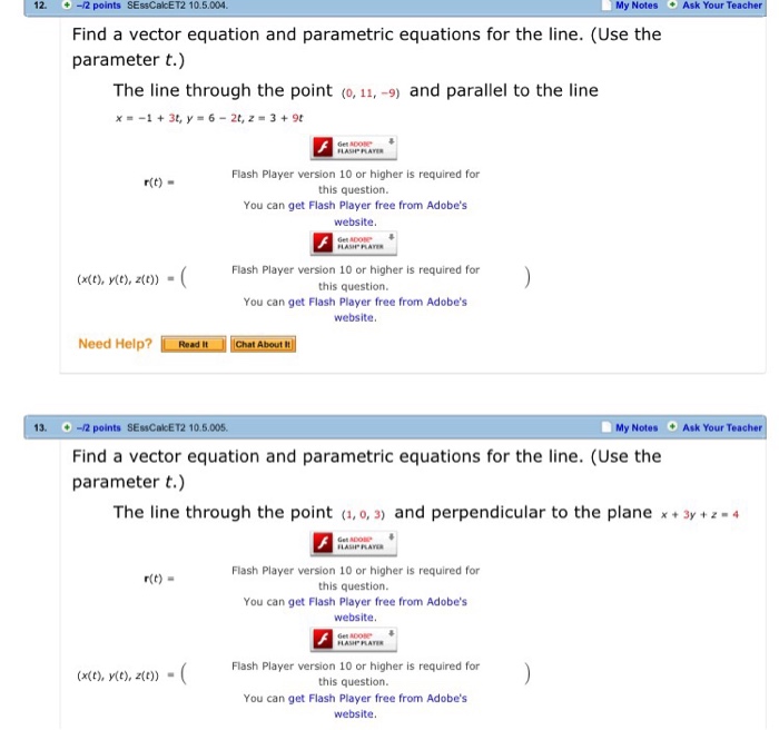 Solved Find A Vector Equation And Parametric Equations For