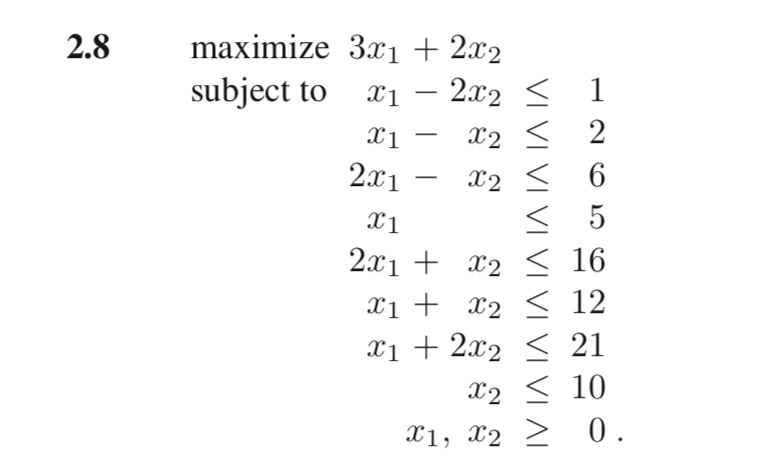 Solved maximize 3x1 + 2.x2 subject to x1 - 2x2 2.8 1 T1- く5 | Chegg.com