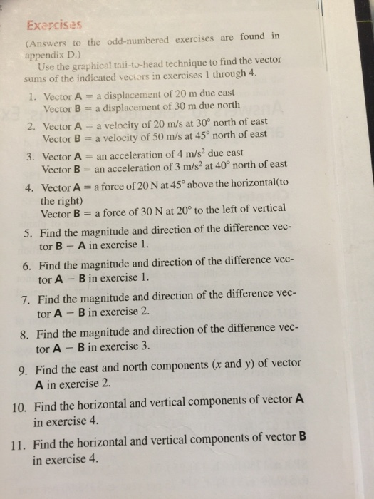 Solved Exercises (Answers to the odd-numbered exercises are | Chegg.com