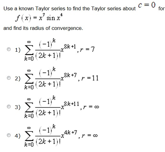 Solved Use a known Taylor series to find the Taylor series | Chegg.com