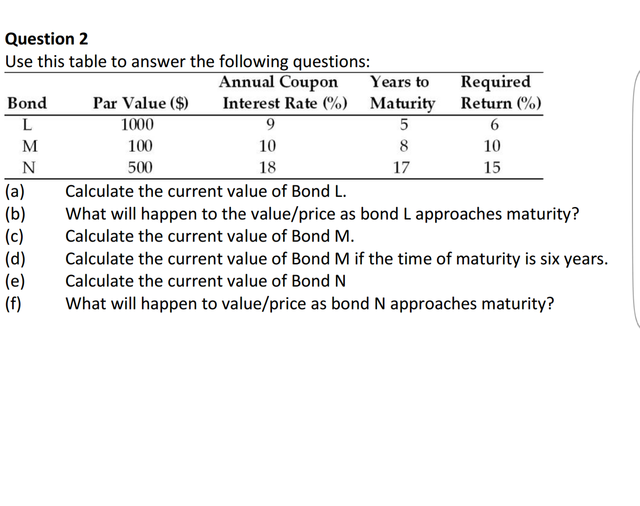 Solved Use this table to answer the following questions: | Chegg.com