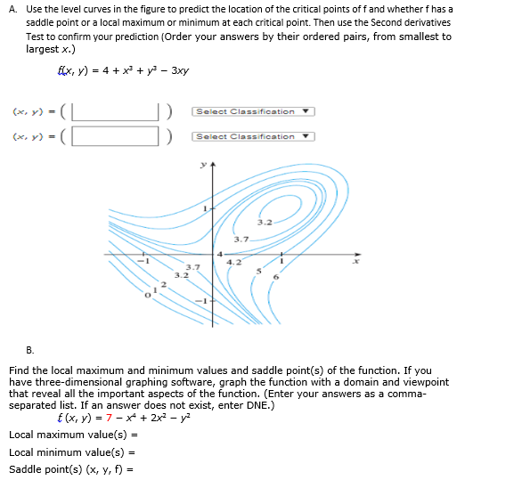 Solved A. Use the level curves in the figure to predict the | Chegg.com