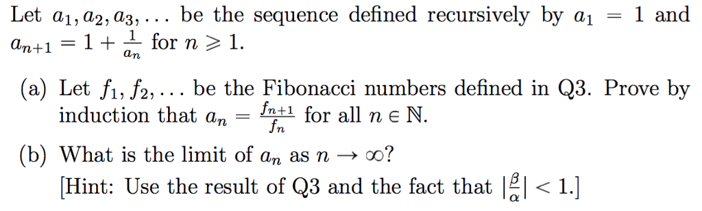 Solved Let a_1, a_2, a_3, ... be the sequence defined | Chegg.com