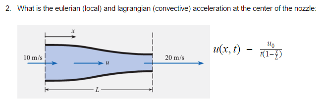 What is the eulerian (local) and lagrangian | Chegg.com