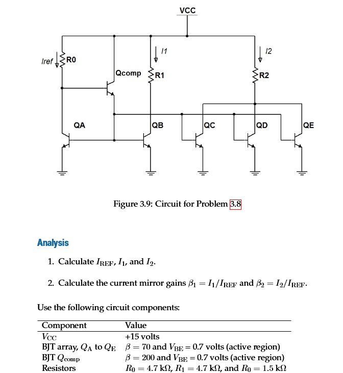 Solved Calculate the Iref and other current fr the current | Chegg.com