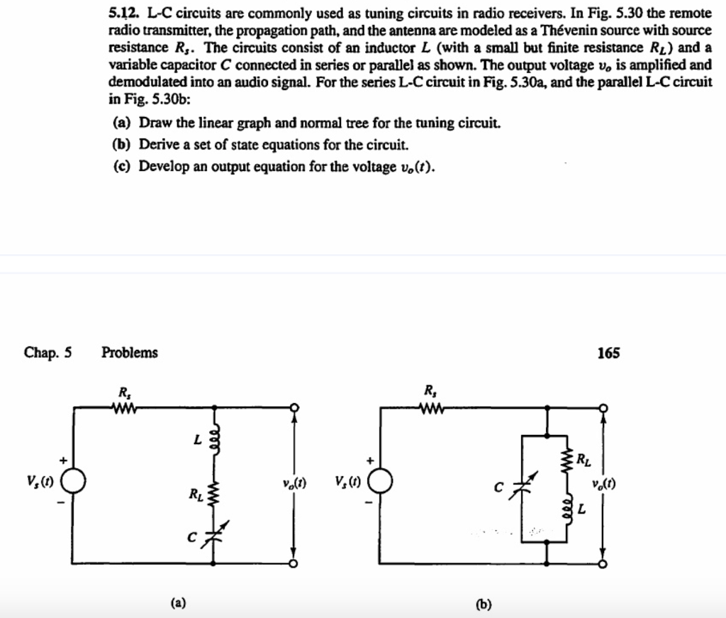 Solved 5.12. L-C circuits are commonly used as tuning | Chegg.com