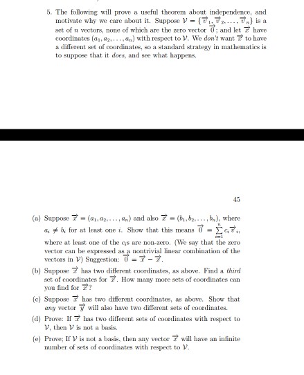 Solved The following will prove a useful theorem about | Chegg.com