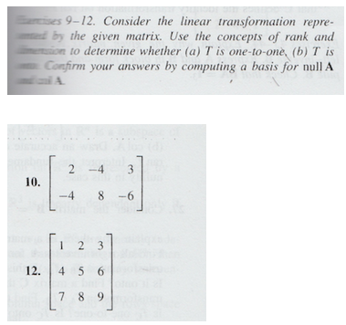 Solved Consider the linear transformation represented by the | Chegg.com