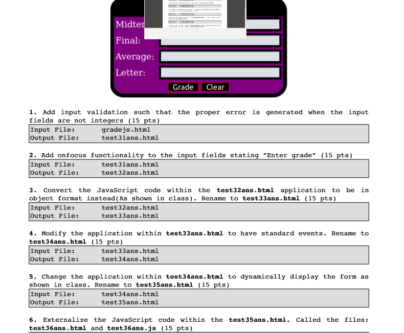 Add input validation such that the proper error is | Chegg.com
