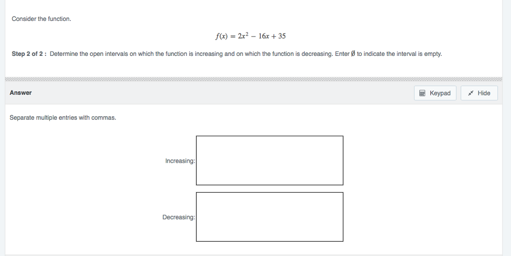 Solved Consider the function. f(x) = 2x^2 - 16x + 35 | Chegg.com