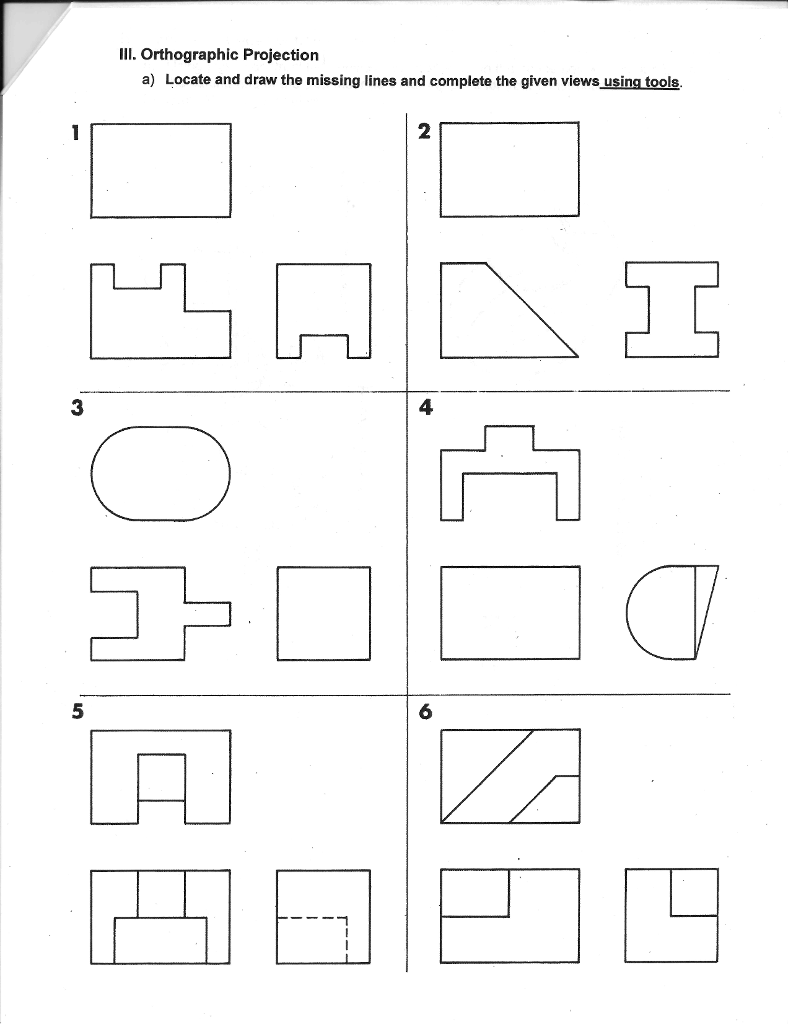 Solved Orthographic Projection a) Locate and draw the | Chegg.com Solved Orthographic Projection a) Locate and draw the | Chegg.com