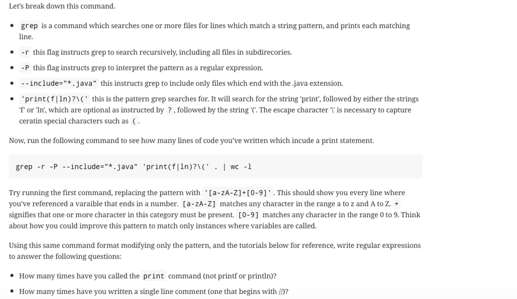 Expression Lexing and Regulare Expressions Objectives | Chegg.com