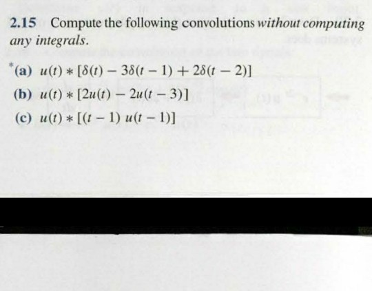 Solved 215 Compute The Following Convolutions Without 