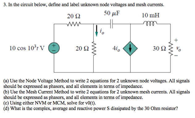 Solved 3. In the circuit below, define and label unknown | Chegg.com