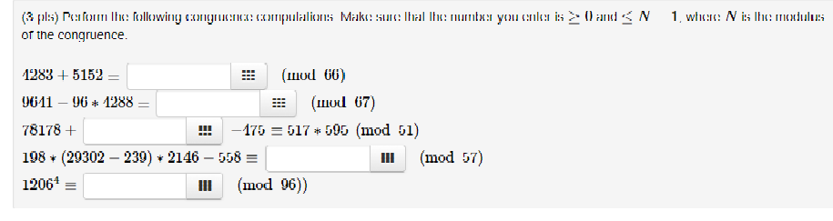 Solved Perform the following congruence computations. Make | Chegg.com