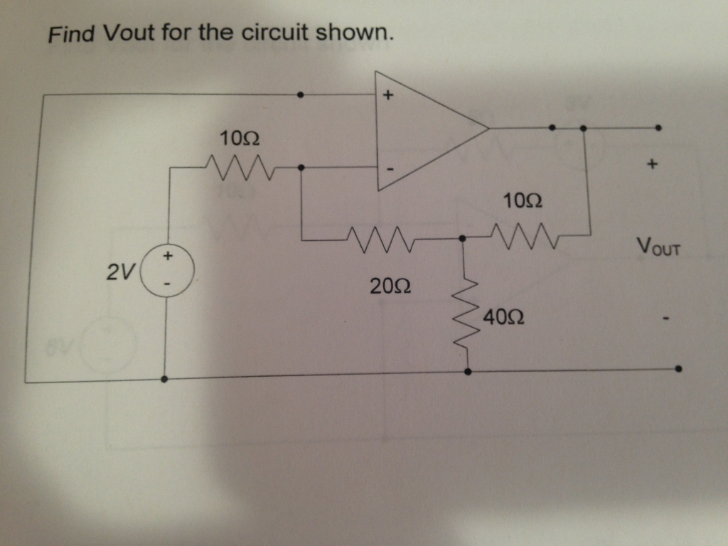 Solved Find Vout for the circuit shown. | Chegg.com