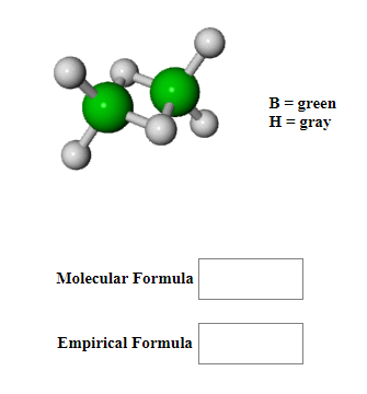 Solved B-green Molecular Formula Empirical Formula | Chegg.com