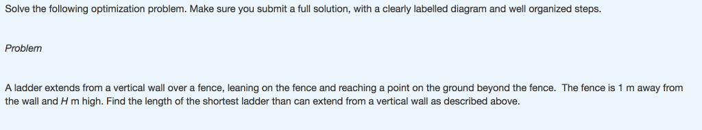 Solved Solve the following optimization problem. Make sure | Chegg.com