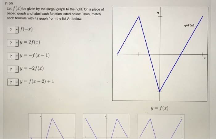 Solved (1 pt) Let f(x) be given by the (large) graph to the | Chegg.com Solved (1 pt) Let f(x) be given by the (large) graph to the | Chegg.com