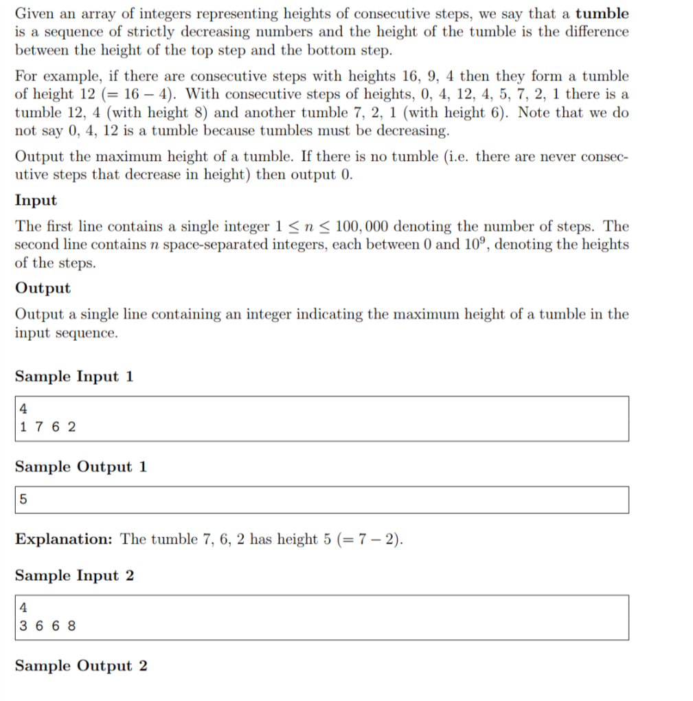 Solved Given an array of integers representing heights of | Chegg.com