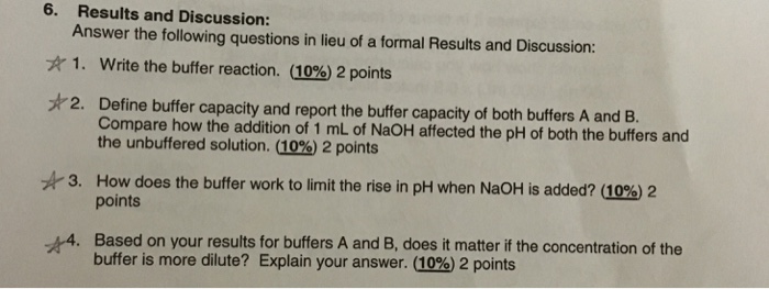 Solved Write the buffer reaction. Define buffer capacity | Chegg.com