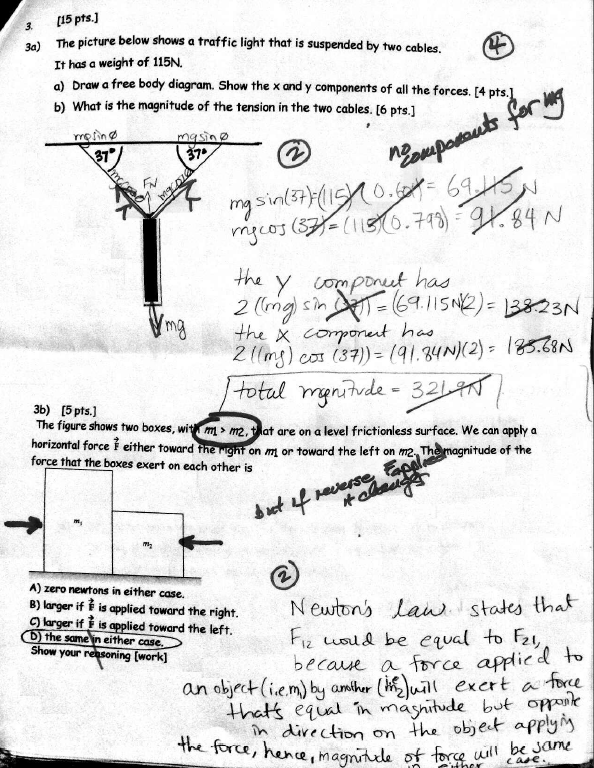 Solved 3a) The picture below shows a traffic light that is | Chegg.com