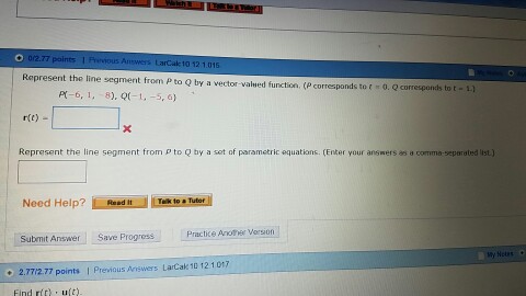 Solved Represent the line segment from p to Q by a vector | Chegg.com