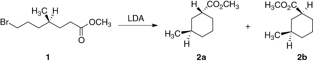Solved Treatment of chiral ester 1 with LDA promotes a | Chegg.com