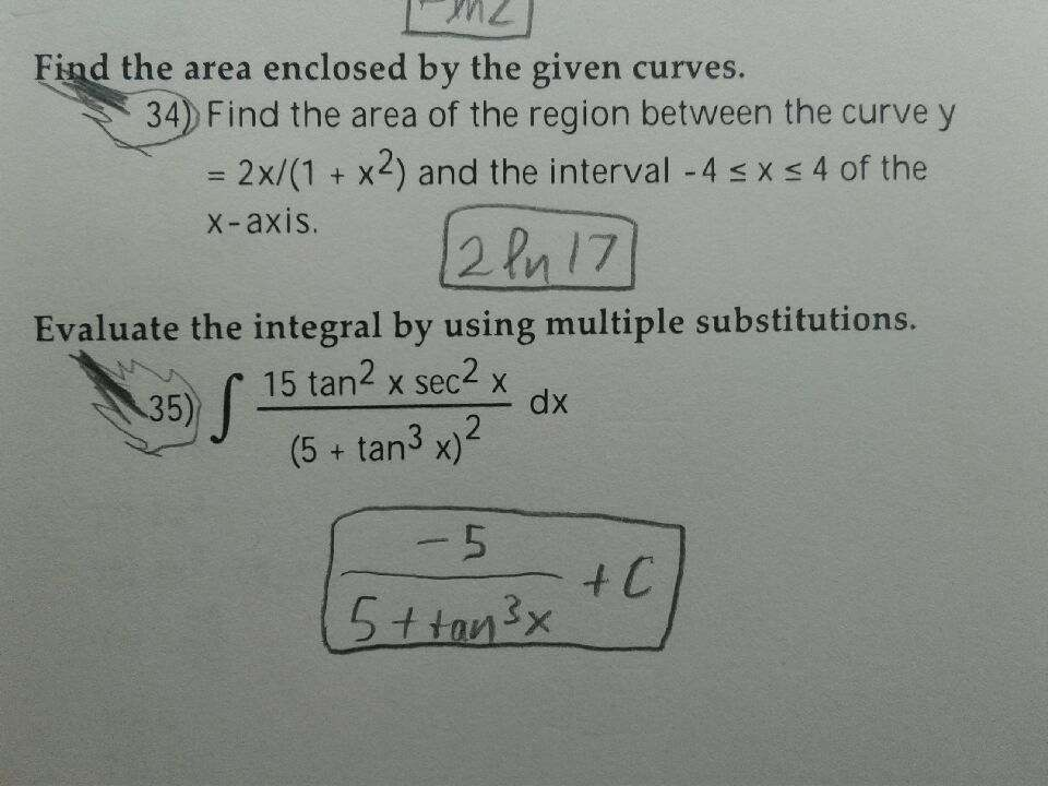 Solved find area enclosed by the given curve Find the area | Chegg.com