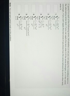 Solved For each of the following series tell whether or not | Chegg.com