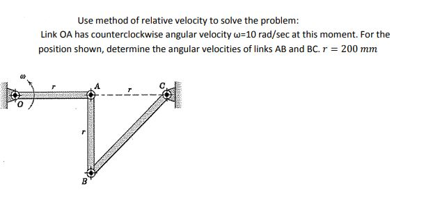 Solved Use method of relative velocity to solve the problem: | Chegg.com