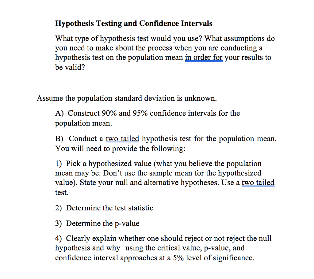 Solved Hypothesis Testing And Confidence Intervals What Type Chegg Solved Hypothesis Testing And Confidence Intervals What Type Chegg