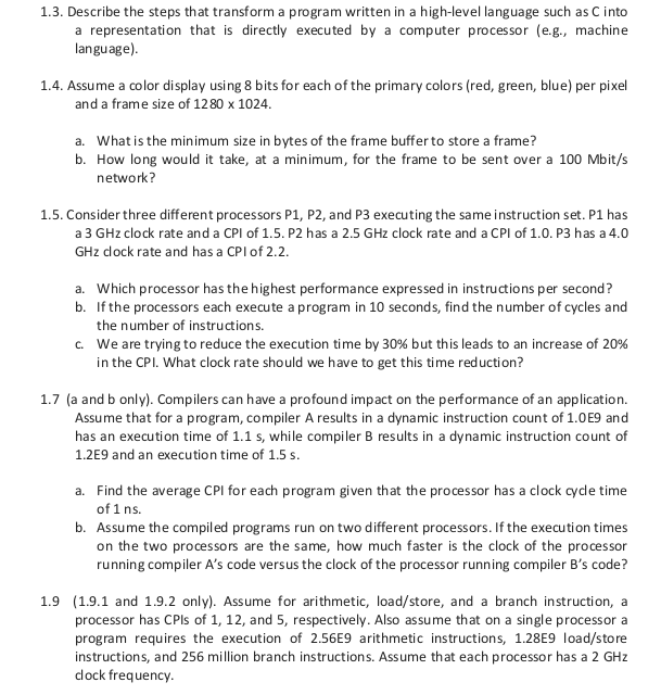Solved 1.3. Describe the steps that transform a program | Chegg.com