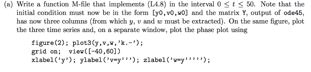 Solved A Write A Function M File That Implements L4 8 In