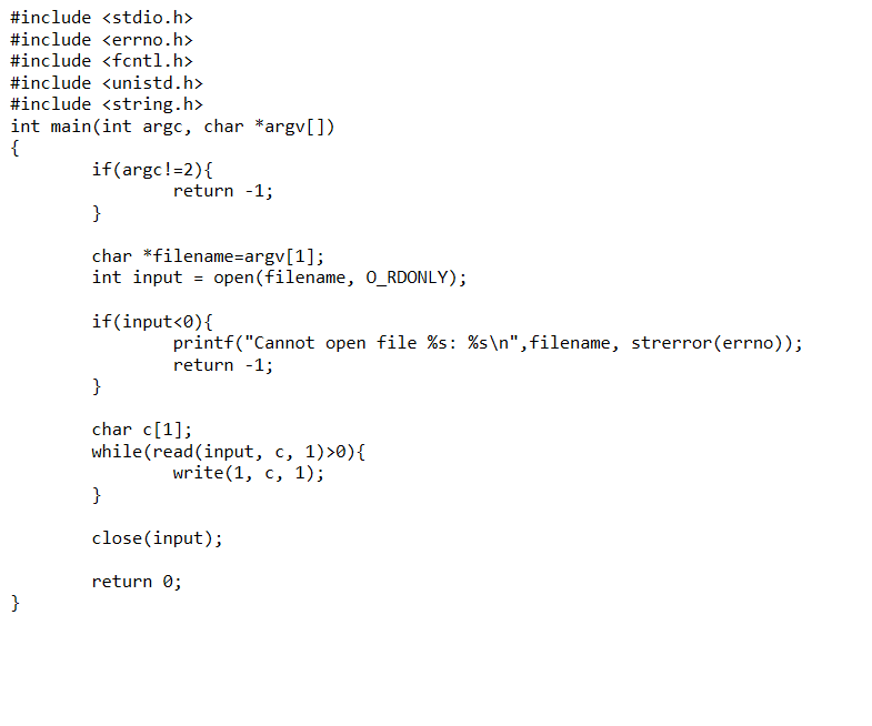 Solved Task 1 (25 points) Modify mycat.c so it will only | Chegg.com