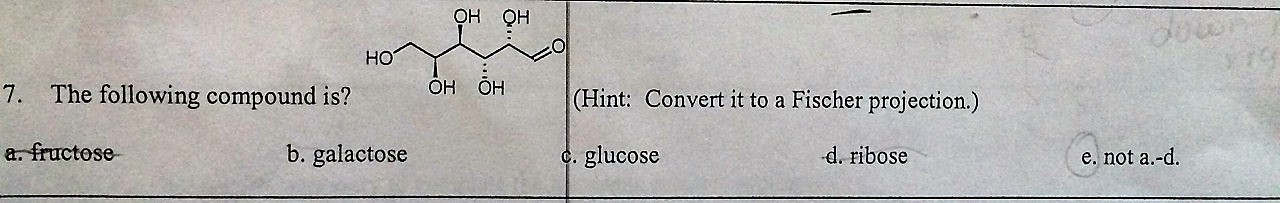 Solved The following compound is? Fructose galactose | Chegg.com