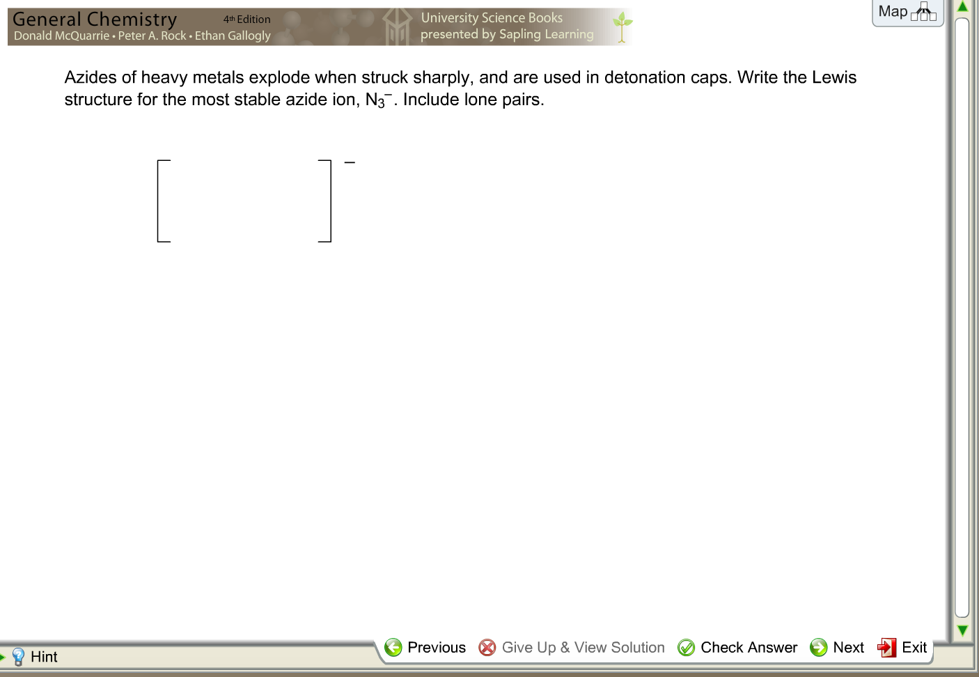 Solved Azides of heavy metals explode when struck sharply, | Chegg.com