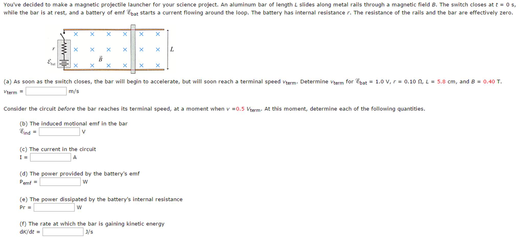 Solved You've decided to make a magnetic projectile launcher | Chegg.com
