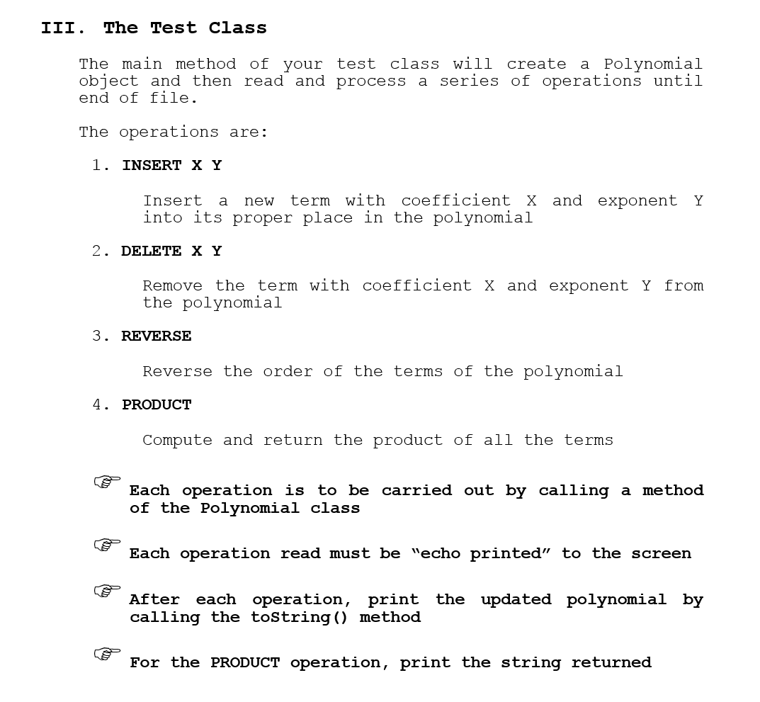 Solved The ArraVLnSC ClasS I. The Term Class » in the term | Chegg.com